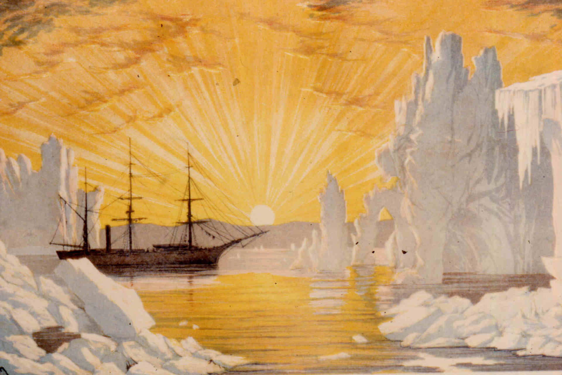 HMS RESOLUTE in Sun-spangled waters – HMS Resolute
